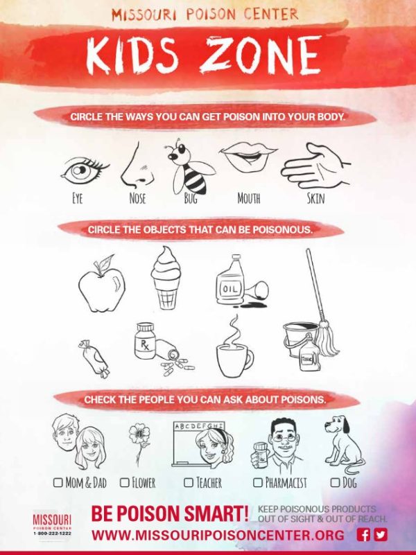 Activity Sheets - Trusted Poison Help - Missouri Poison Center